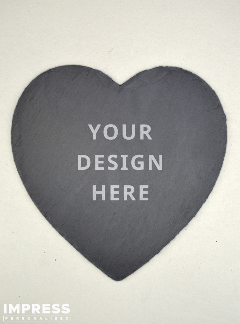 Design Your Own Heart Slate Placemat – Impress Personalised Gifts